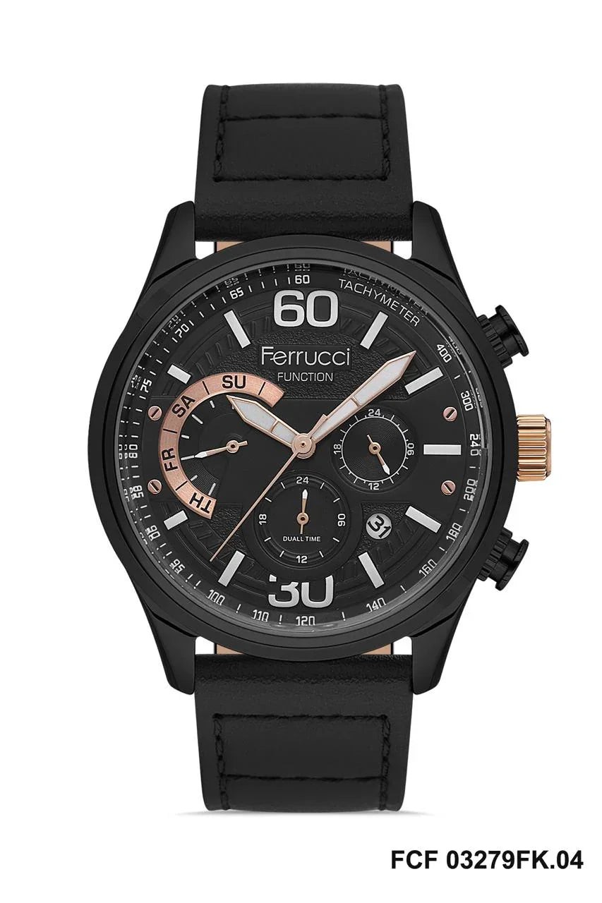 Ferrucci Leather Watch FCF 03279FK.04 For Men – shoptimeworldjo