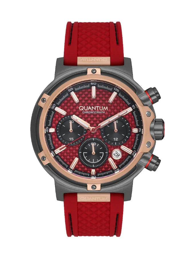 QUANTUM Men's Chronograph Red Dial Watch - HNG956.888 – shoptimeworldjo